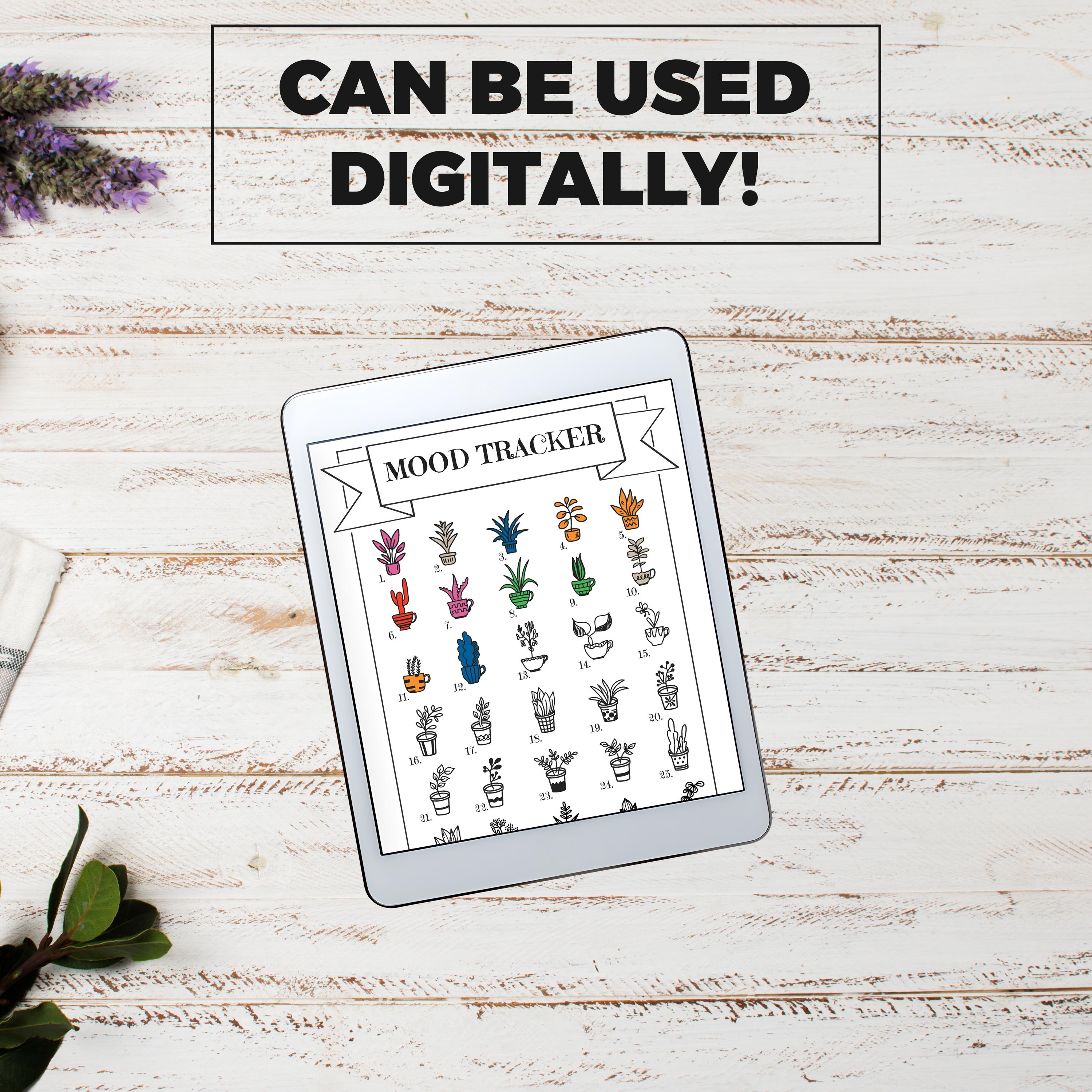 Plant Mood Tracker PRINTABLE Journal Page Feelings Tracker Planner Page ...