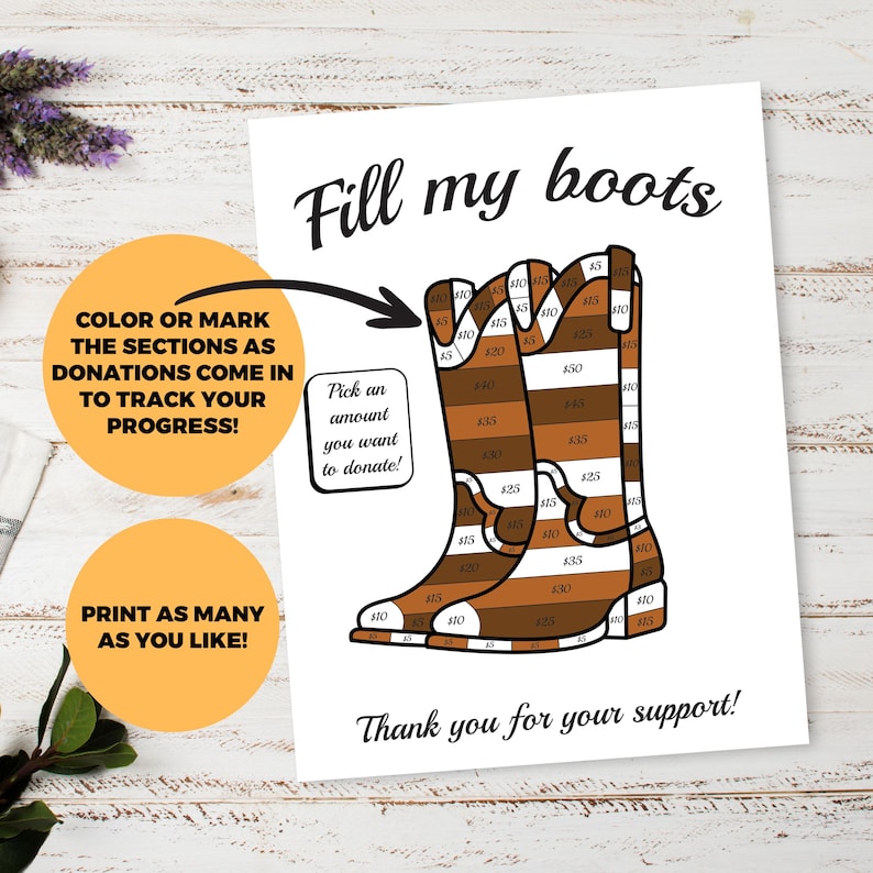 Fill My Boots Fundraiser, Black Out My Board, Rodeo Fundraiser ...