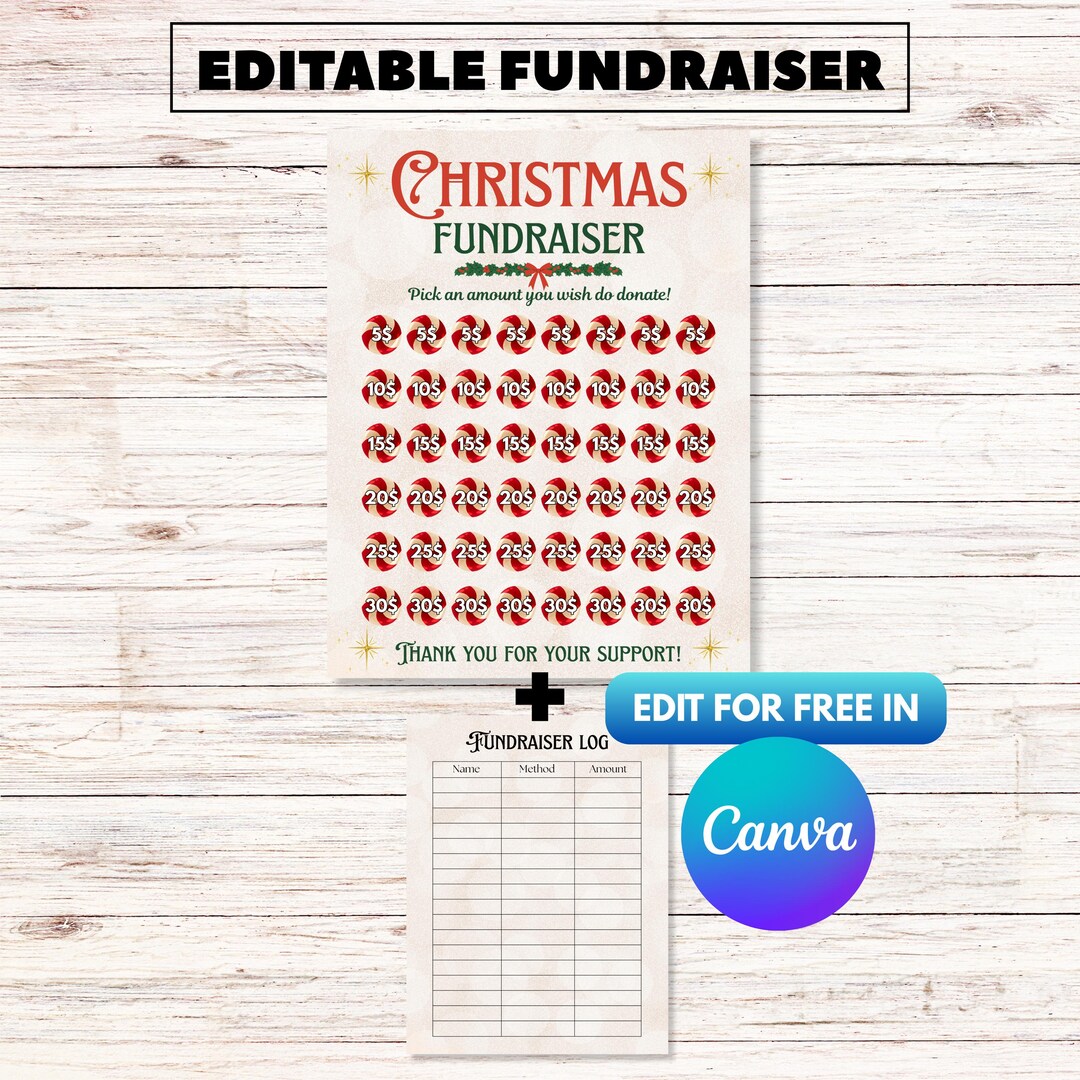 Editable Christmas Candy Fundraiser, Christmas Ornament Fundraiser ...