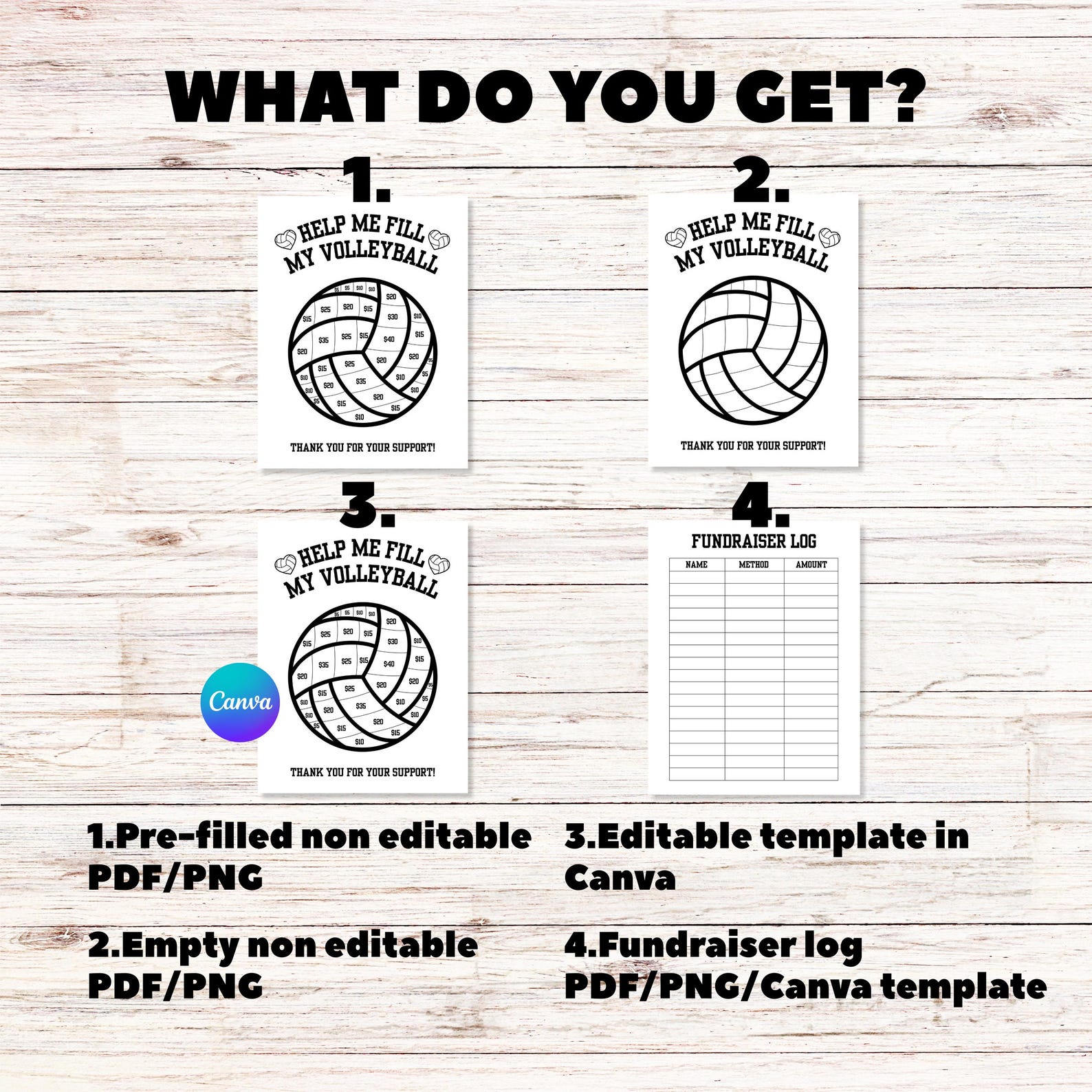 Editable Fill My Volleyball Fundraiser, Fill My Love for Black Out ...