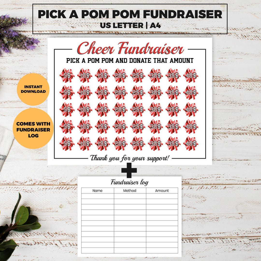 Pick a Pom Pom Fundraiser, Cheerleader Fundraiser, Cheer Black Out My ...
