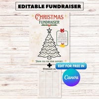 Christmas Giving Tree Fundraiser Flyer Editable Template, Holiday ...