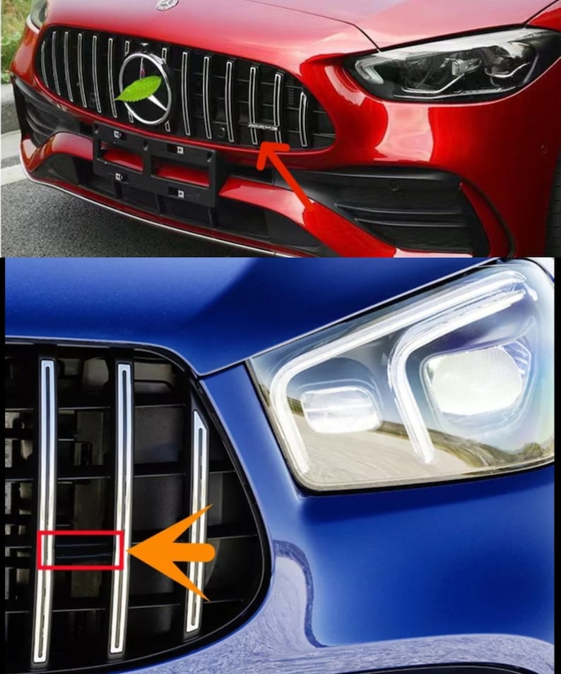 1 X AMG Front Grill Grille Logo Badge Amg Emblem Stickers - Etsy