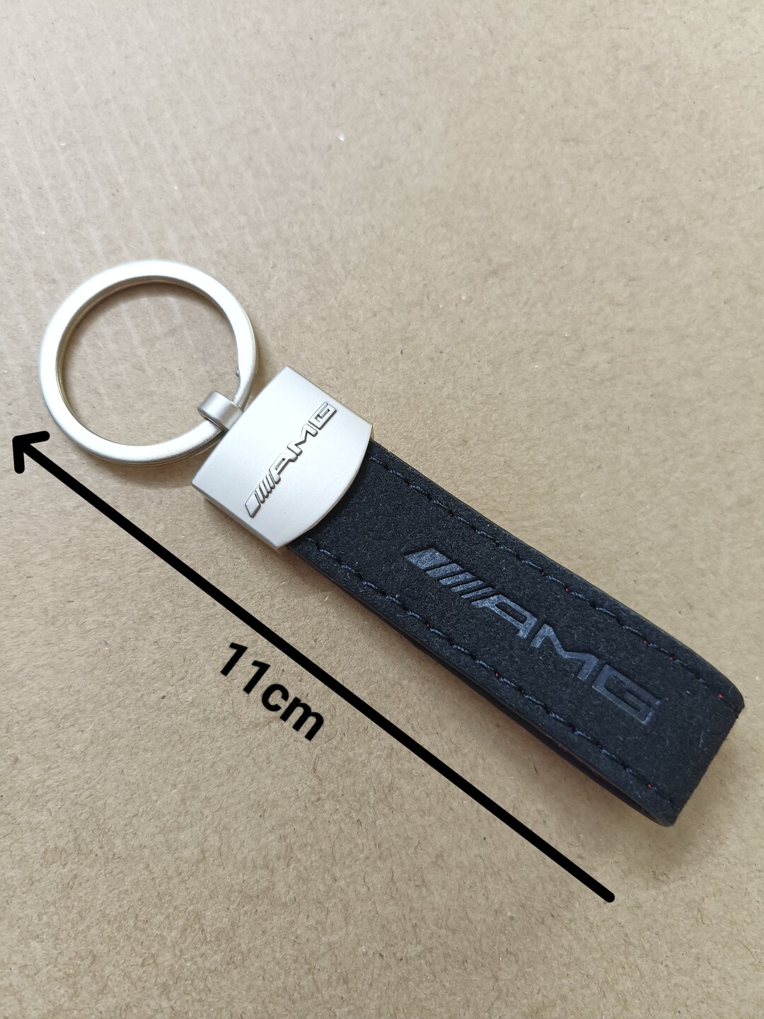 1 Mercedes AMG Key Ring With Alcantara Leather Logo - Etsy