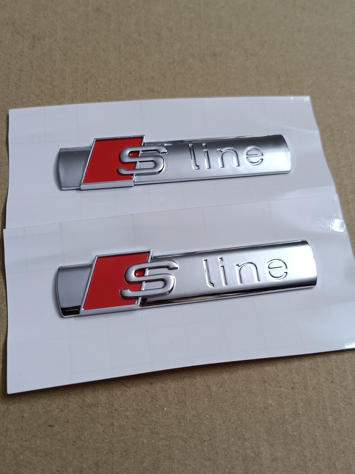 2 Logo S Line Emblem Badge Wings Adhesive Sline Abs Chrome Original ...