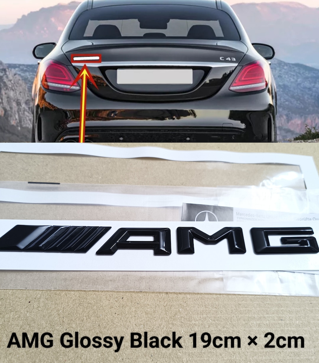1 AMG Mercedes Glossy Black Logo Stickers Emblem Sticker - Etsy