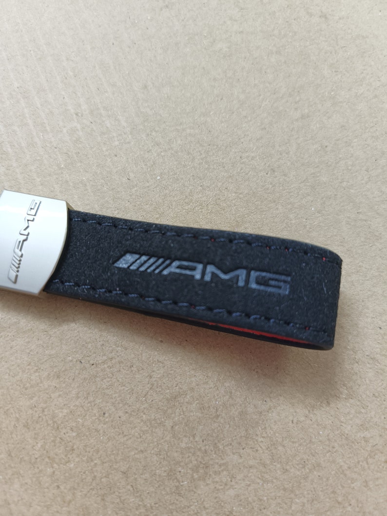 1 Mercedes AMG Key Ring With Alcantara Leather Logo - Etsy