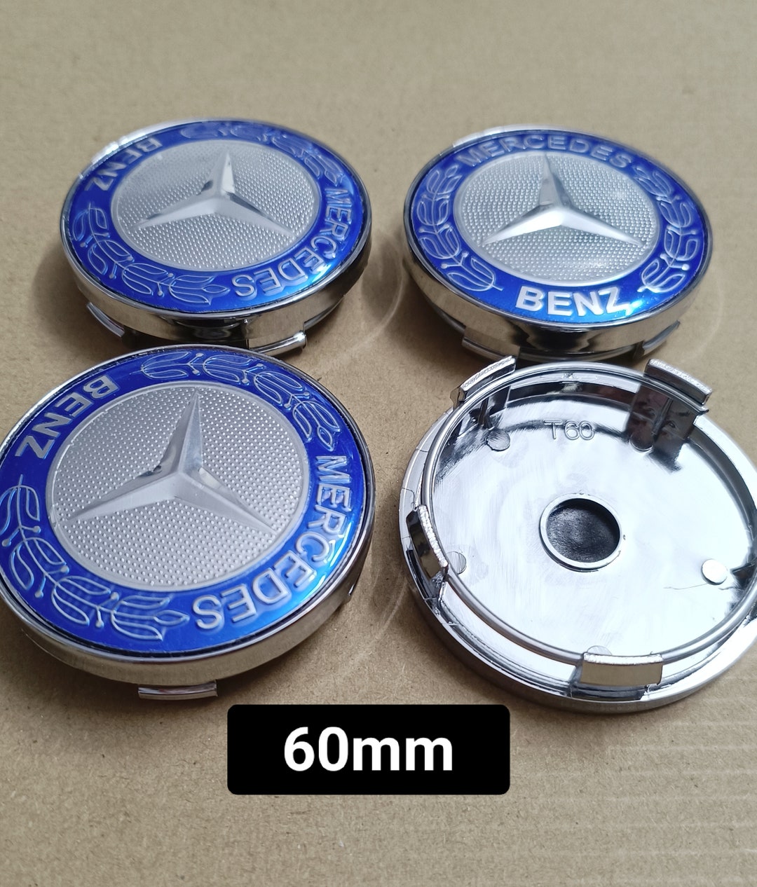 Lots of 4 Hub Caps Emblem Mercedes Logo Affalterbach Wheel Center Rims ...