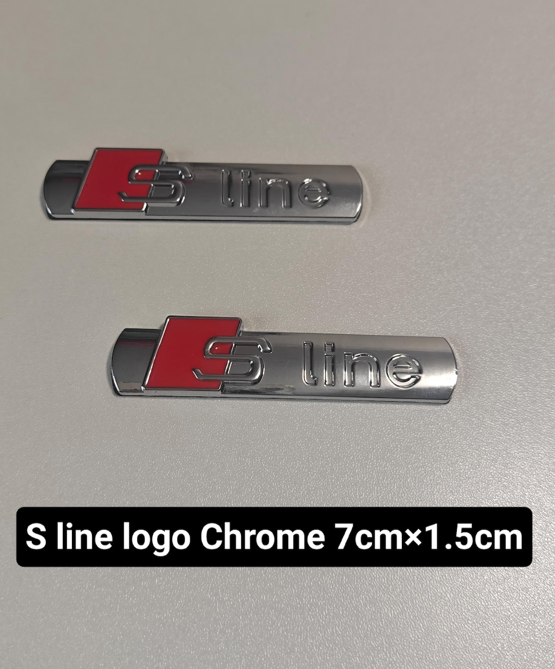 2 Logo S Line Emblem Badge Adhesive Sline Metal Chrome - Etsy