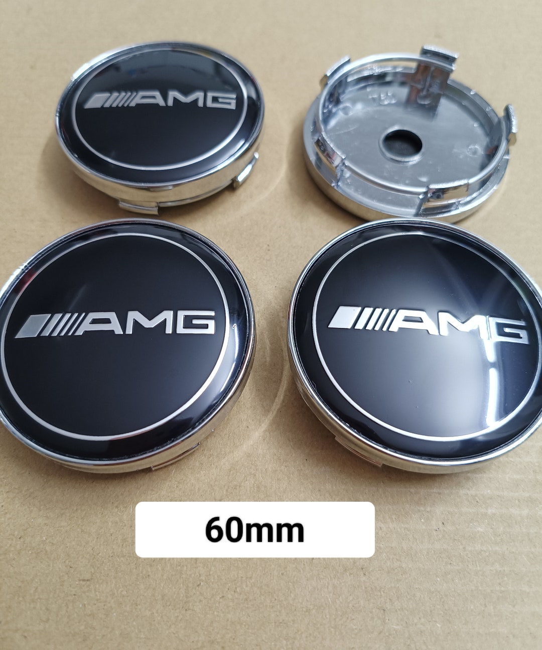Set of 4 Hub Caps Emblem Mercedes Logo AMG Rims Wheel Center - Etsy