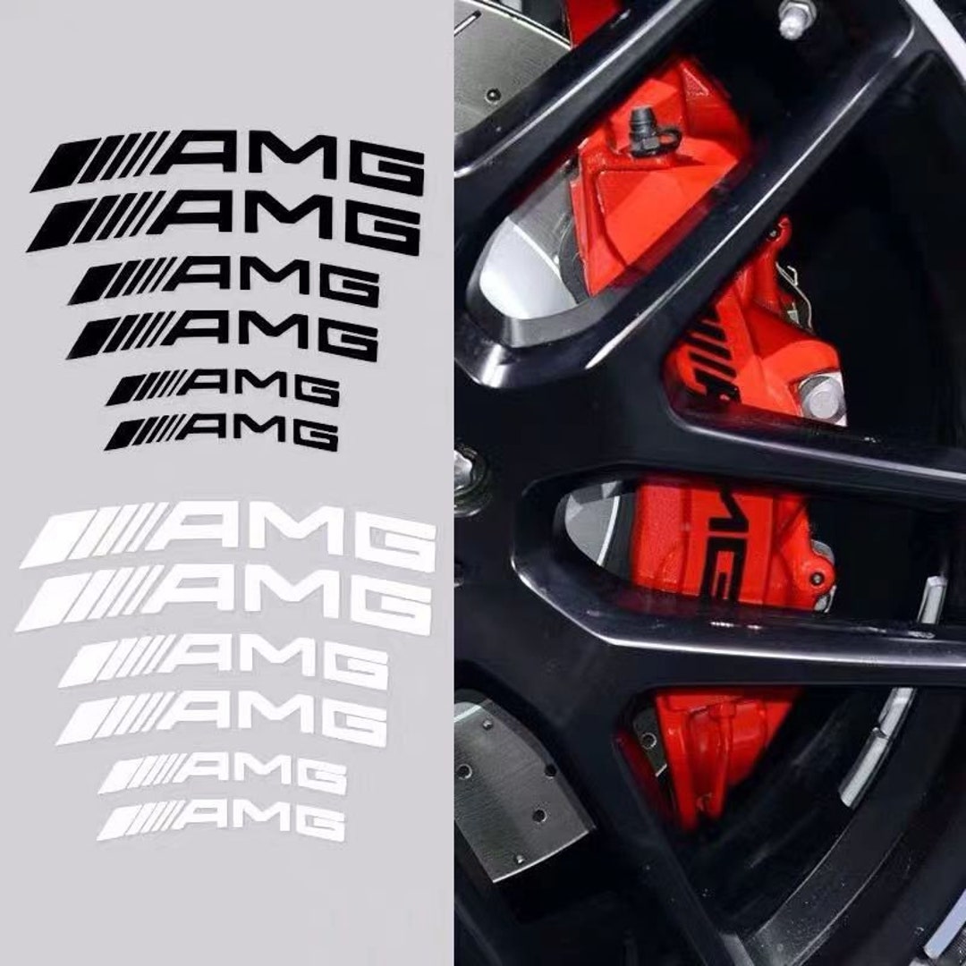 Lots 6 Adhesive Stickers AMG Logo Stickers Brake Caliper for Mercedes ...