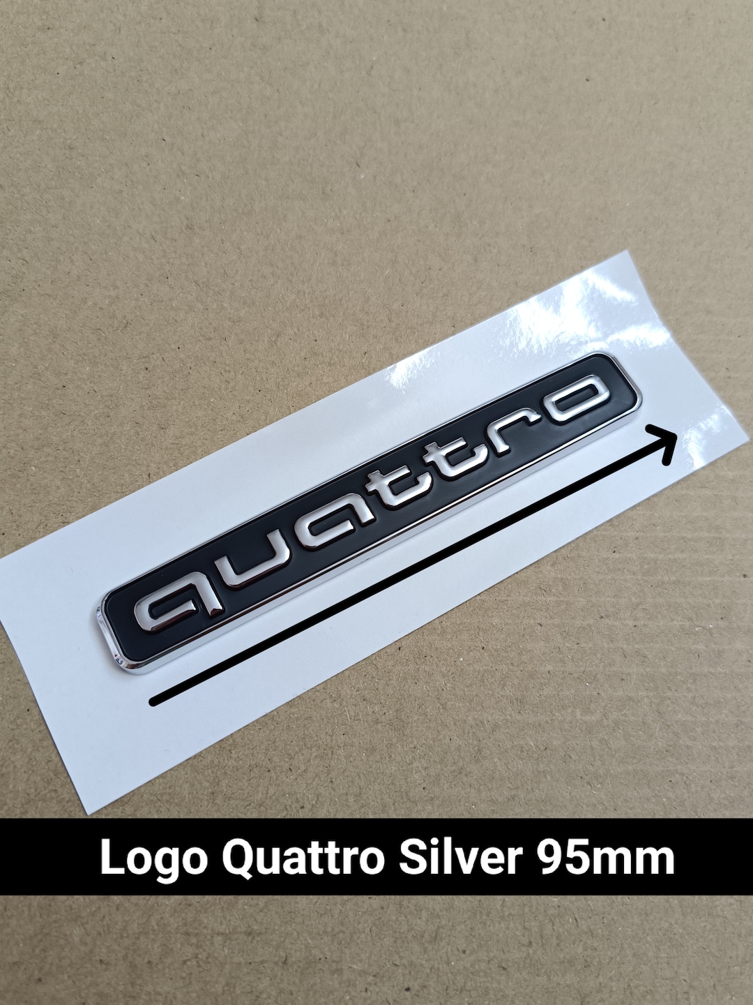1 Logo Quattro Silver Emblem Rear Trunk 95mm - Etsy