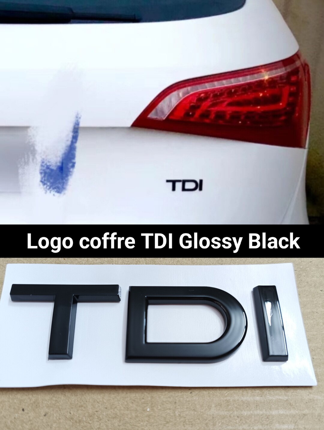 1 TDI Rear Trunk Emblem Logo Sticker in Glossy Black 80MM×24MM - Etsy