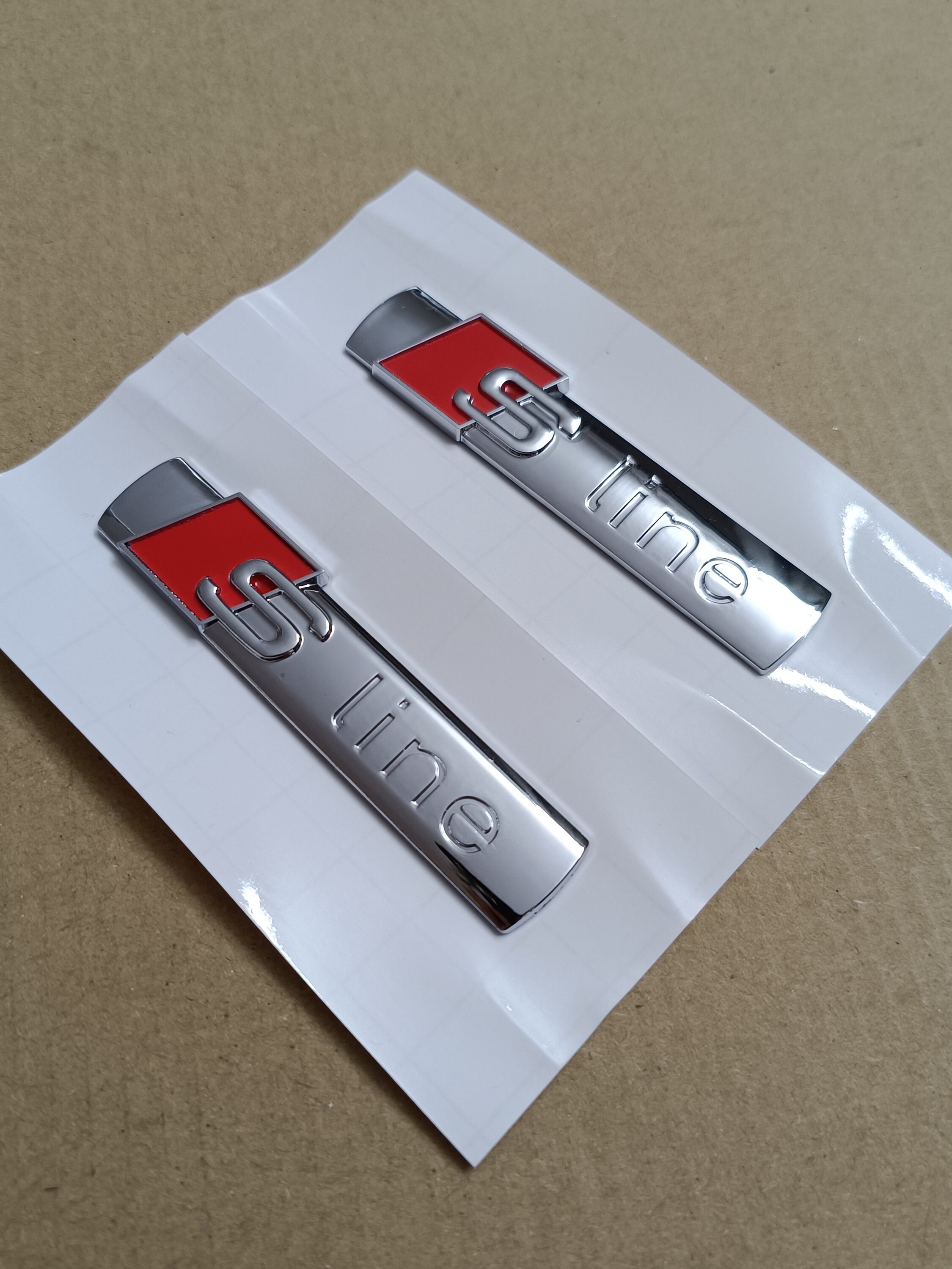 2 Logo S Line Emblem Badge Wings Adhesive Sline Abs Chrome Original ...