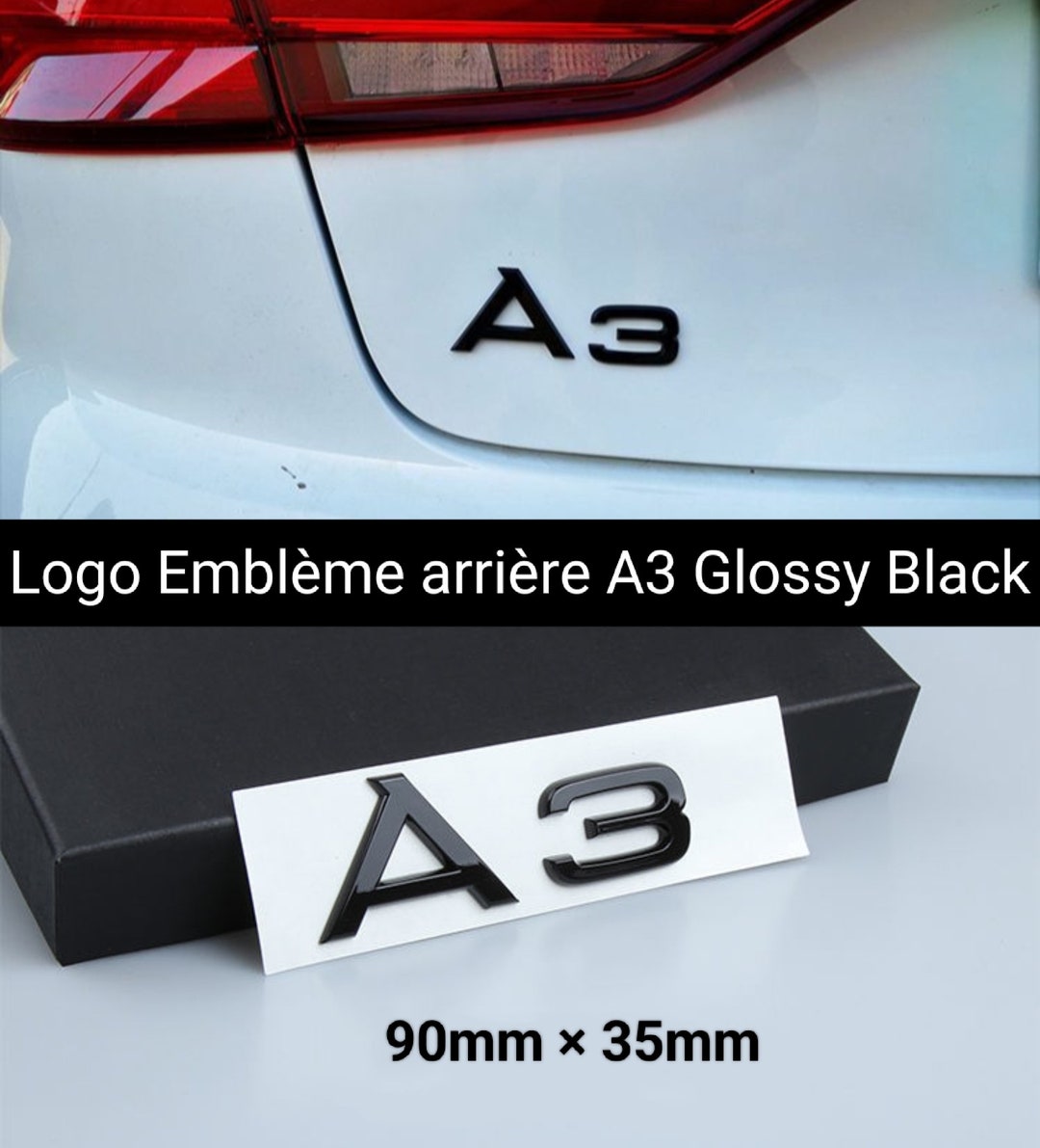 1 Logo Emblem A3 Rear Trunk Sticker in Gloss Black 9035mm - Etsy