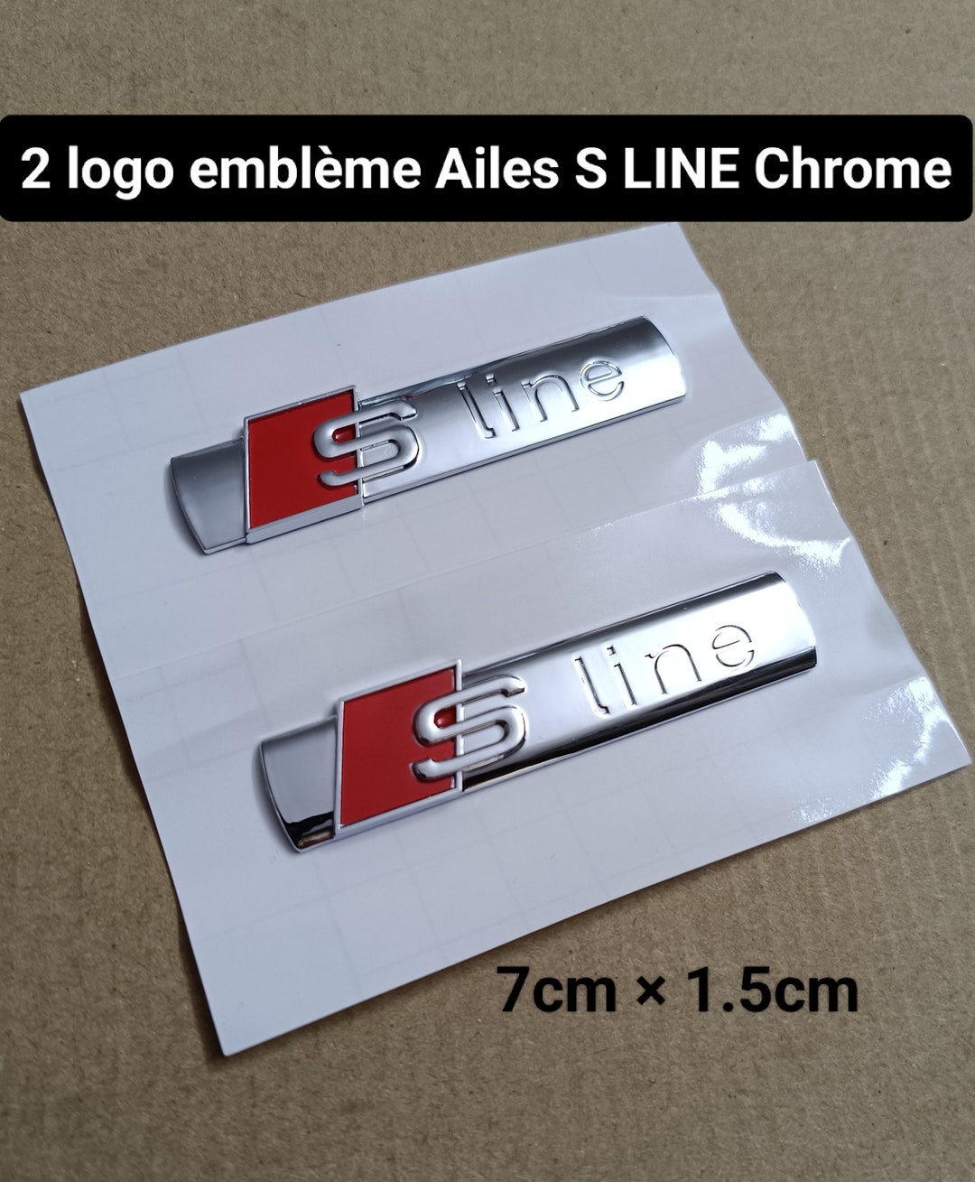 2 Logo S Line Emblem Badge Wings Adhesive Sline Abs Chrome Original - Etsy