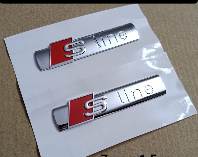 2 Logo S Line Emblem Badge Wings Adhesive Sline Abs Chrome Original - Etsy