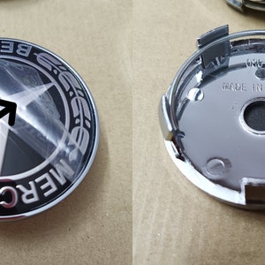 4x Mercedes Logo Hub Cap Black 60mm Center Wheel Rim Emblem New - Etsy