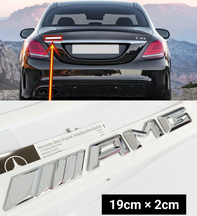 1 AMG Mercedes Logo Chrome Stickers Emblem Sticker - Etsy