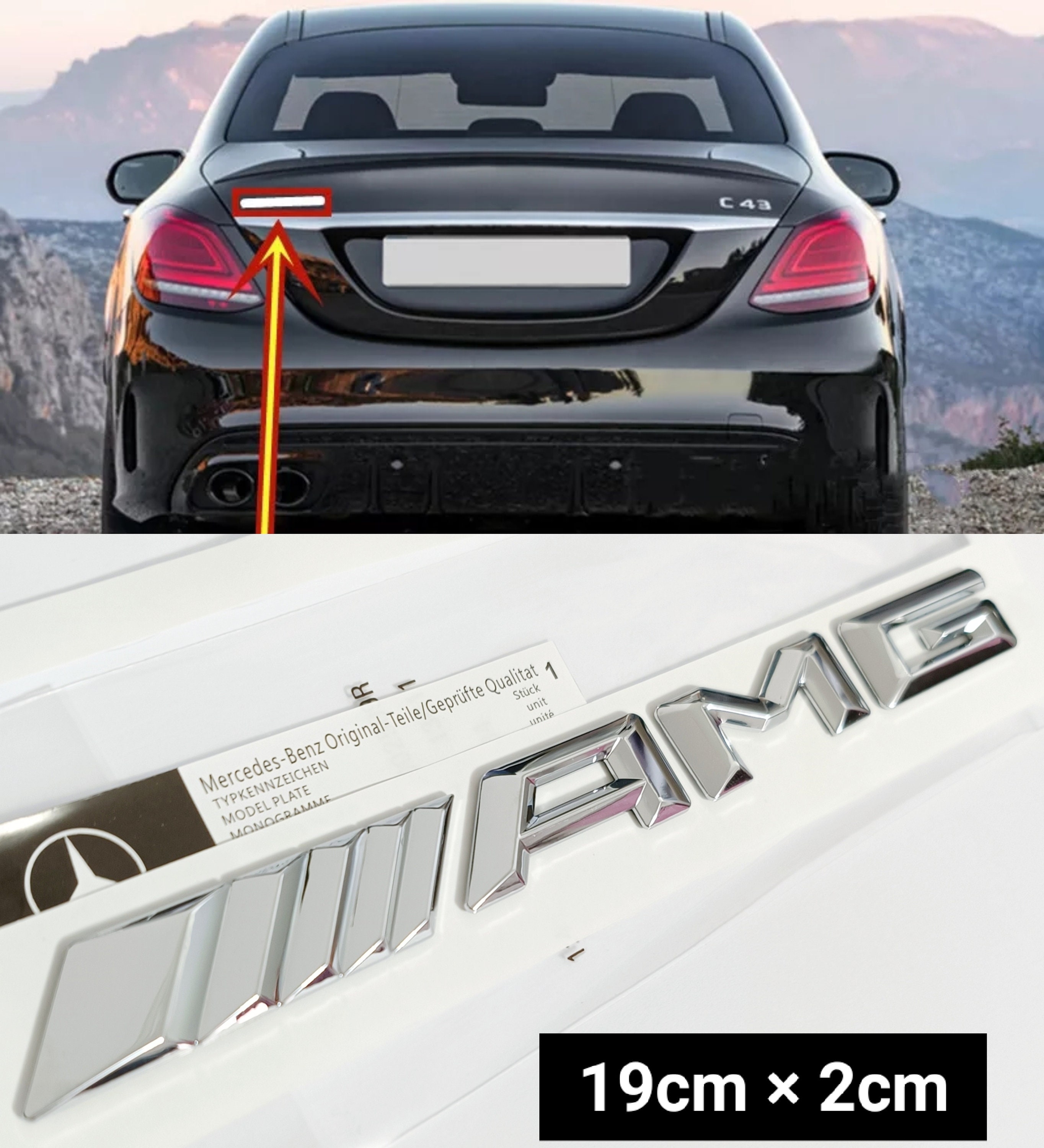 1 AMG Mercedes Logo Chrome Stickers Emblem Sticker - Etsy