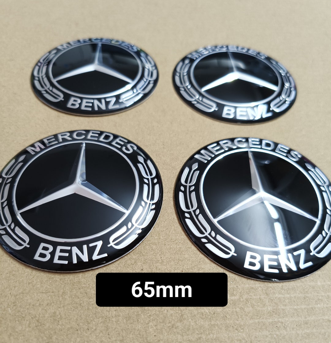 4 Black Stickers Wheel Center Hub Wheel Cap Mercedes 65mm - Etsy