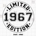 Limited Edition 1969 SVG, PNG Birthday Svg Est 1969 Shirt Svg Birthday ...