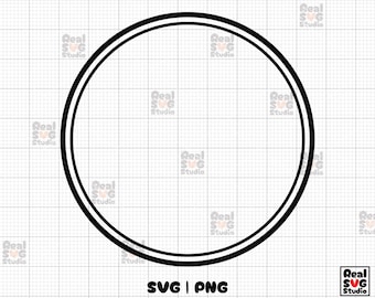 Double Circle Split Nameframe Bundle SVG PNG | Digital Download | Circle Bundle | Circle Png ...
