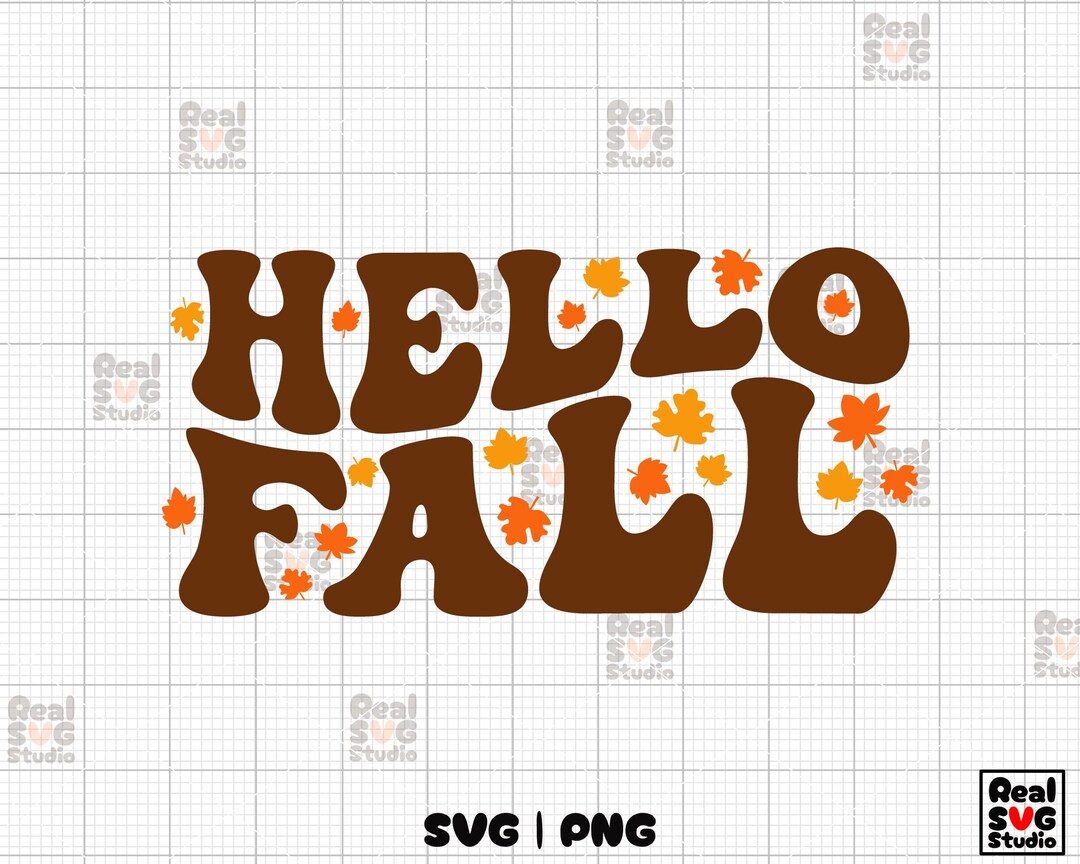 Hello Fall SVG PNG | Hello Fall Door Sign SVG | Halloween Svg| Digital ...