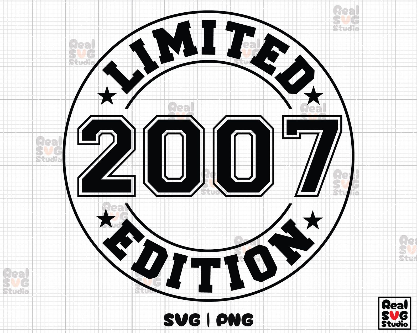 Limited Edition 2007 Birthday SVG PNG: Shirt Design Cut Files (digital ...