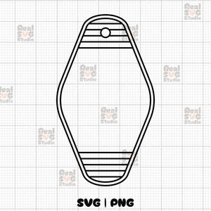 Motel Keychain Svg Png Template | Retro Hotel Keychain Png Blank ...
