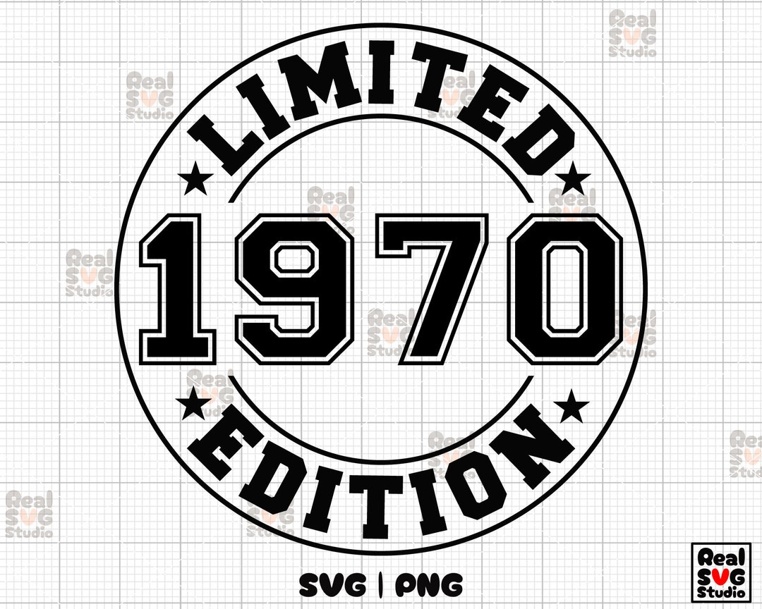1970 Limited Edition SVG, PNG : 55th Birthday Cut Files - Etsy