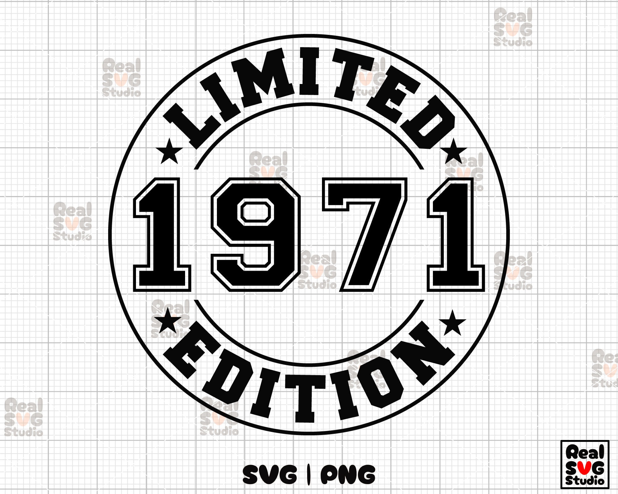 Limited Edition 1971 SVG, PNG Birthday Svg Est 1971 Shirt Svg Birthday ...