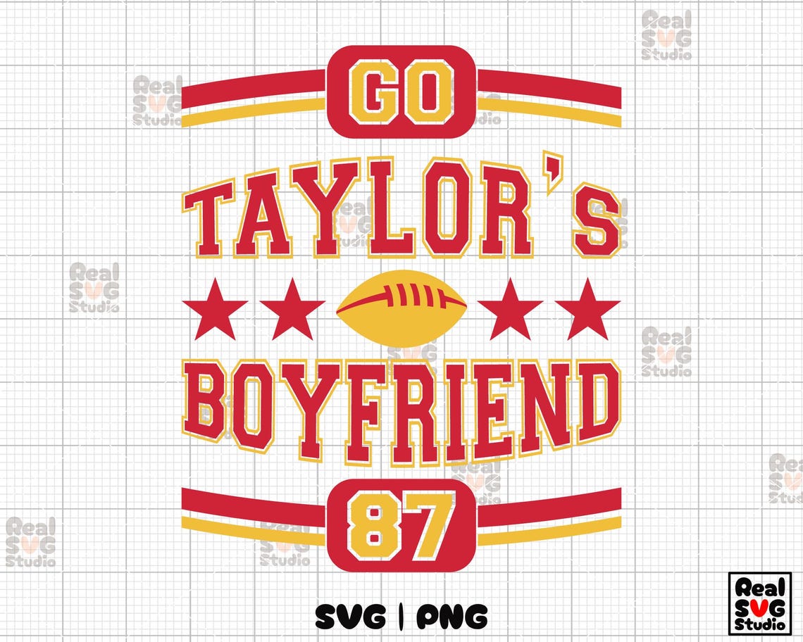 Go Taylor's Boyfriend SVG PNG: Super Bowl 2025 (digital Download) - Etsy