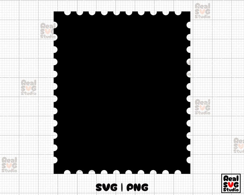 Postage Stamp Frame SVG PNG | Mail Frame Cut File for Cricut and ...