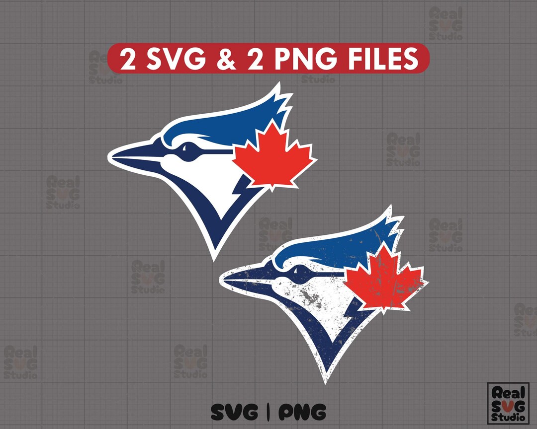 Blue Jay Distressed Bird Toronto SVG PNG: Canadian Maple Baseball ...