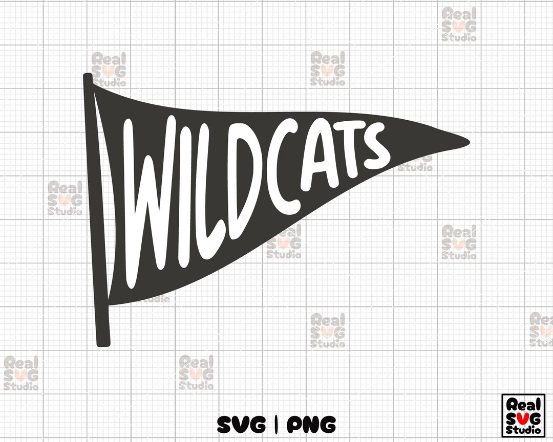 Wildcats Team Pennant | Team Name SVG PNG | Football, Baseball ...
