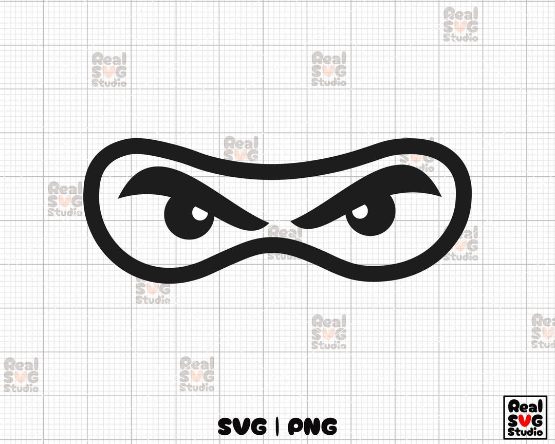 Ninja Eyes SVG | Ninja Mask Silhouette Svg | Ninja Eyes PNG | Birthday ...