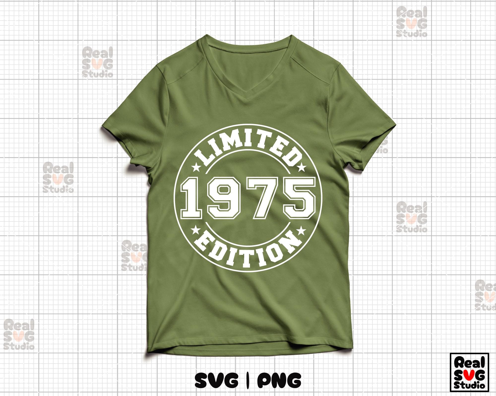 Limited Edition 1975 SVG, PNG | Birthday Svg | Est 1975 Shirt Svg ...