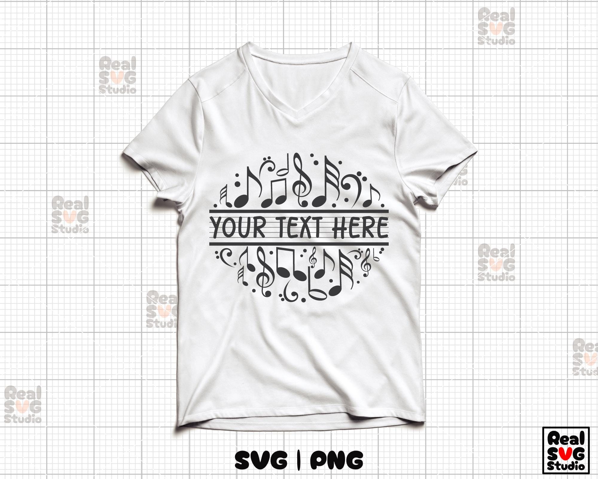 Musical Note Monogram SVG PNG | Split Musical Note Svg | Musical Note ...