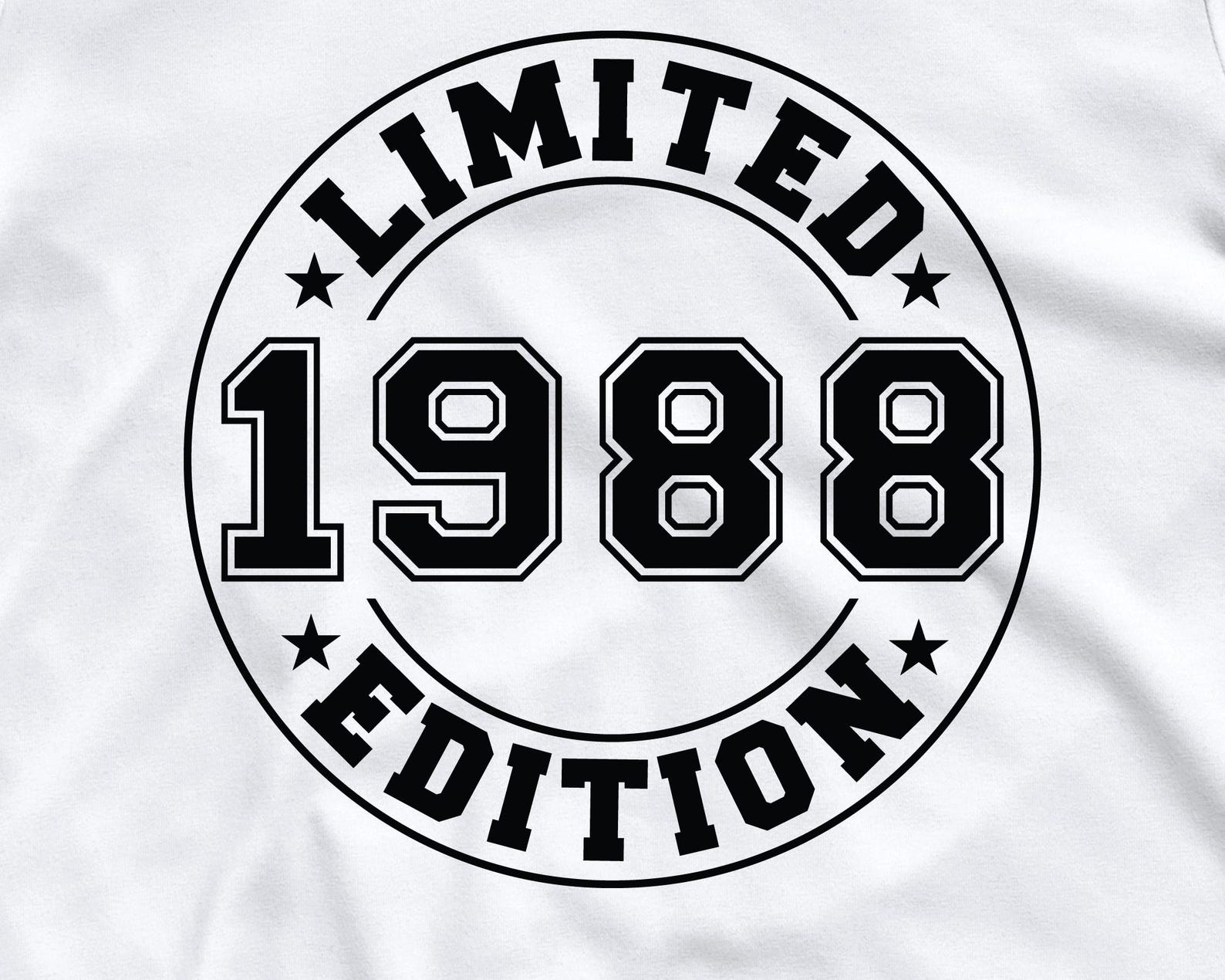 Limited Edition 1988 SVG, PNG | Birthday Svg | Est 1988 Shirt Svg ...