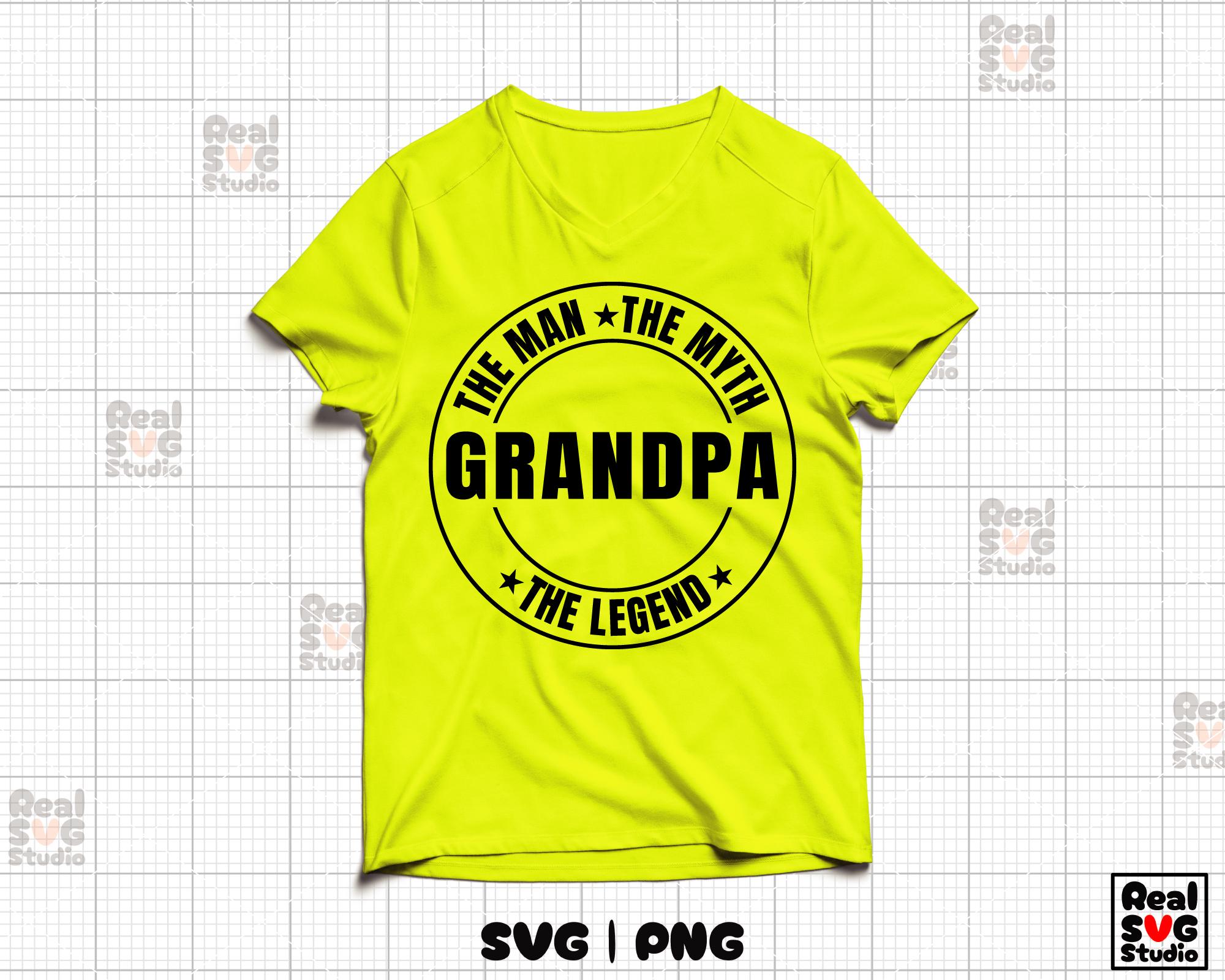 Grandpa the Man the Myth the Legend SVG PNG Grandpa Svg Grandfather Svg ...