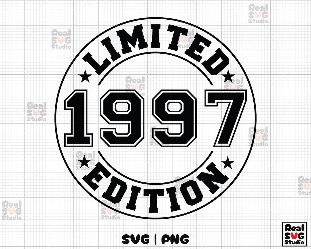 1997 Limited Edition SVG PNG: 27th Birthday Cut Files (digital Download ...