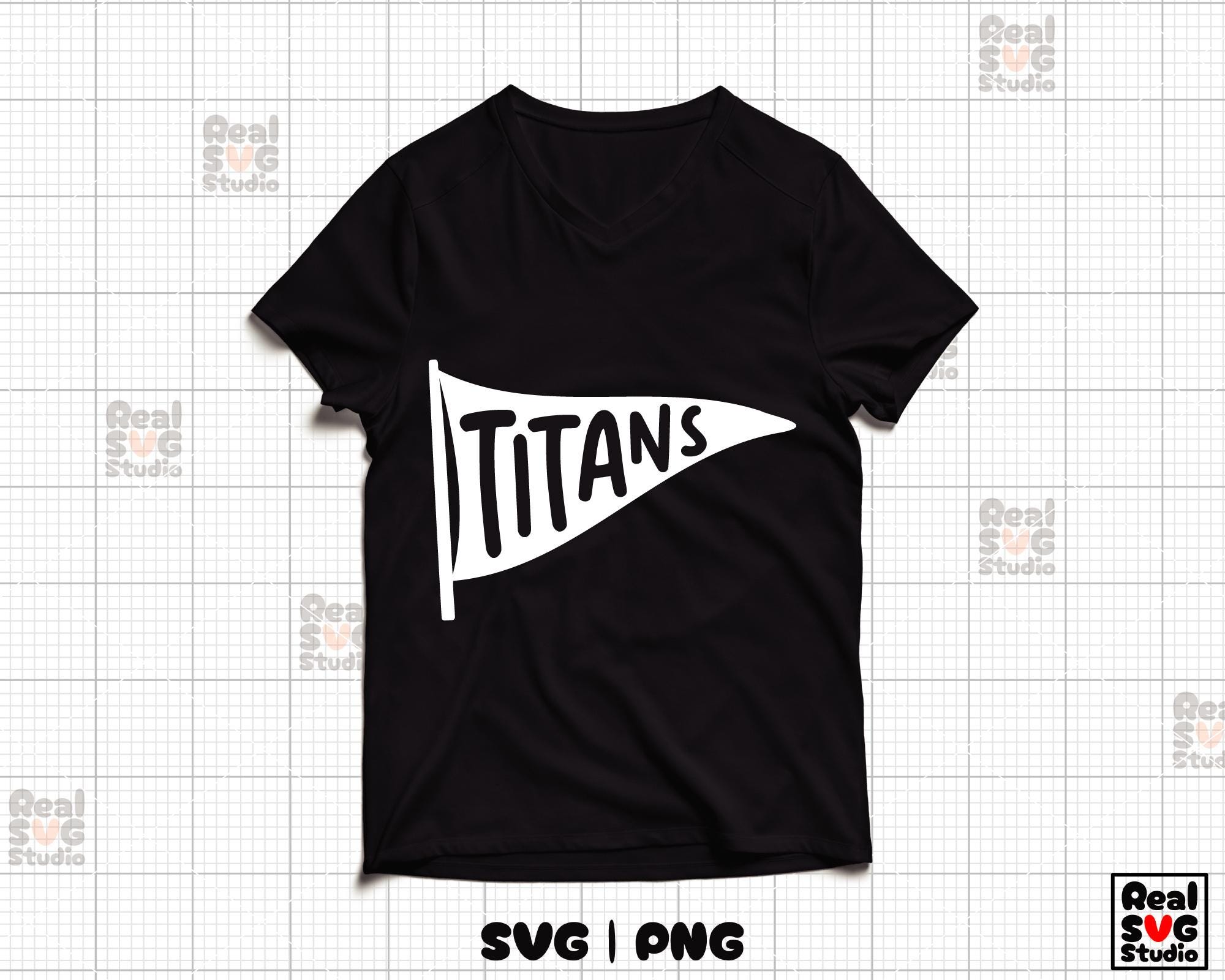 Titans Team Pennant SVG PNG: Sports Tees Cut File (digital Download) - Etsy