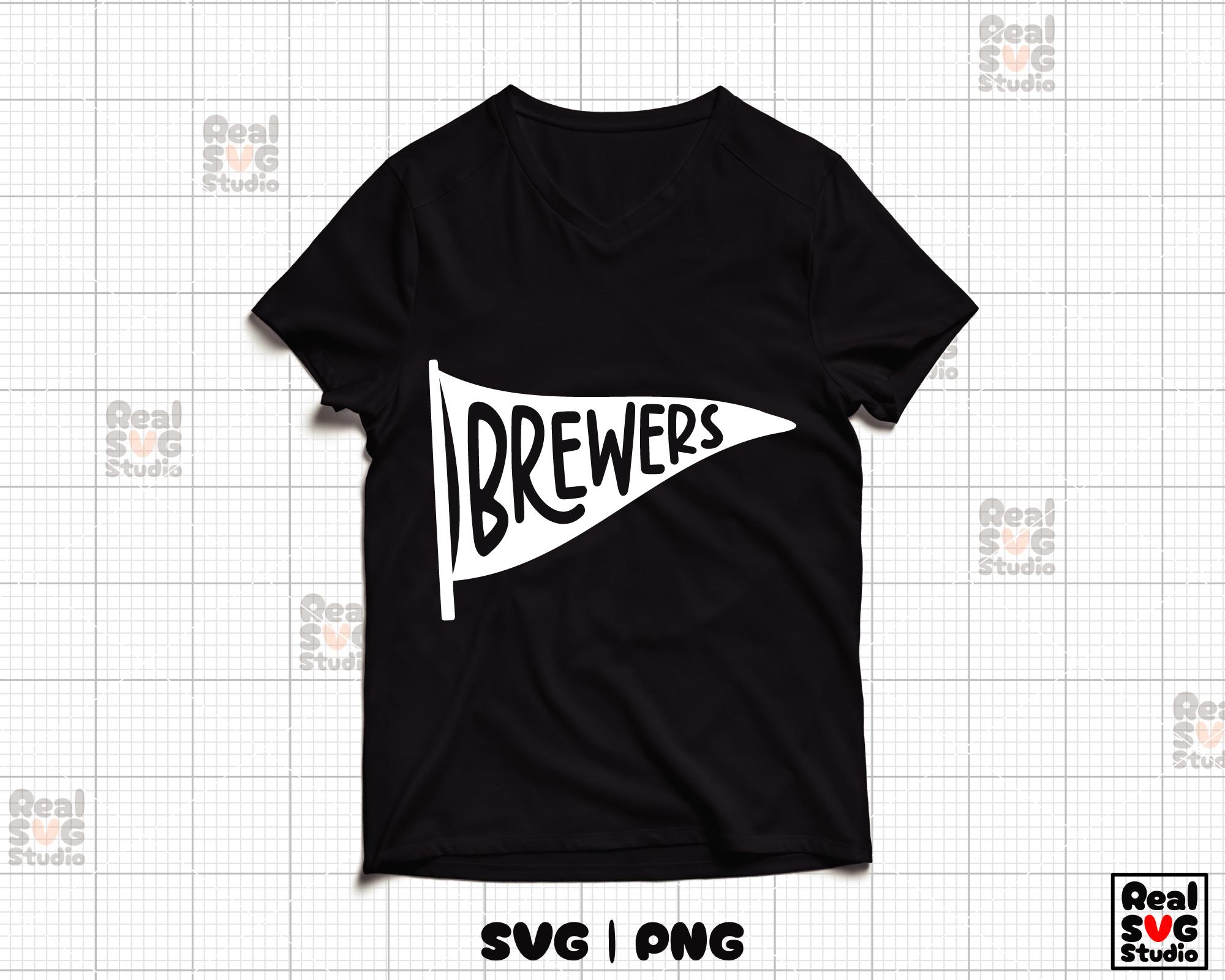 Brewers Team Pennant SVG PNG: Sports Tees Cut File (digital Download ...
