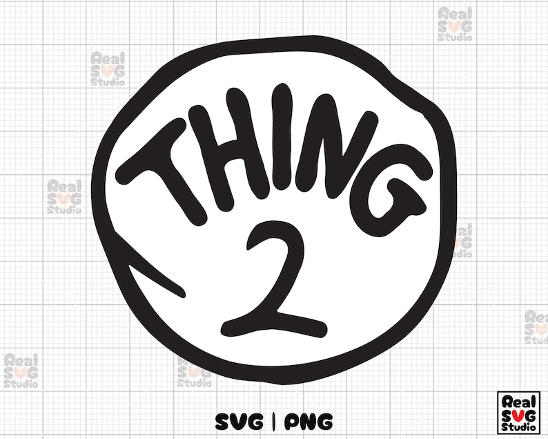 Thing 1 Thing 2 Svg Png - Etsy