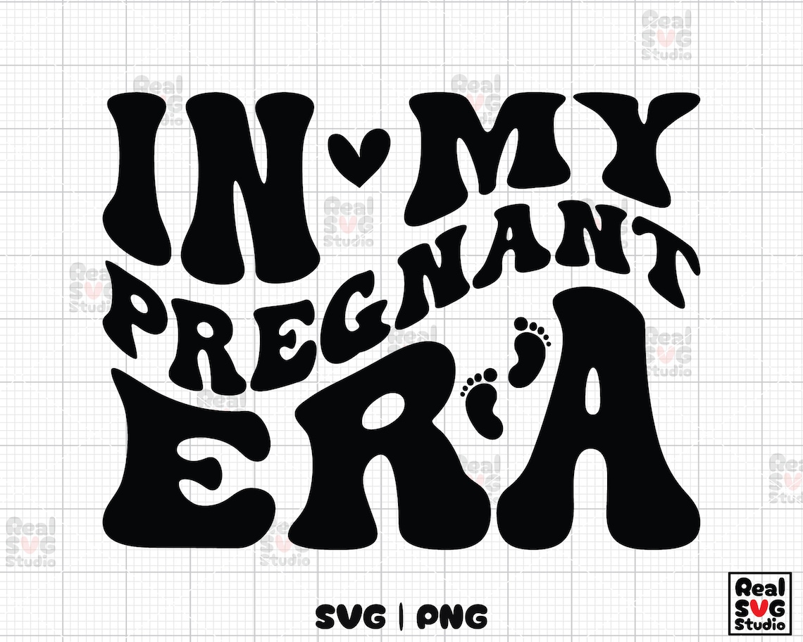 In My Pregnant Era SVG, PNG Digital Download | Pregnancy Era Svg | Mom ...