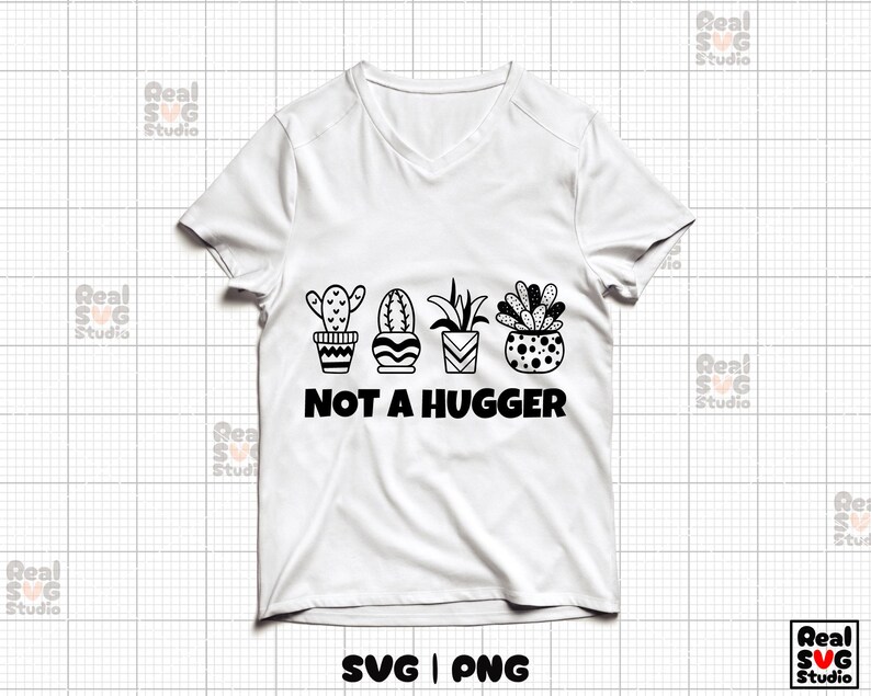Not a Hugger SVG Cut File | Anti Hug Png | Not a Hugger Cactus Svg ...