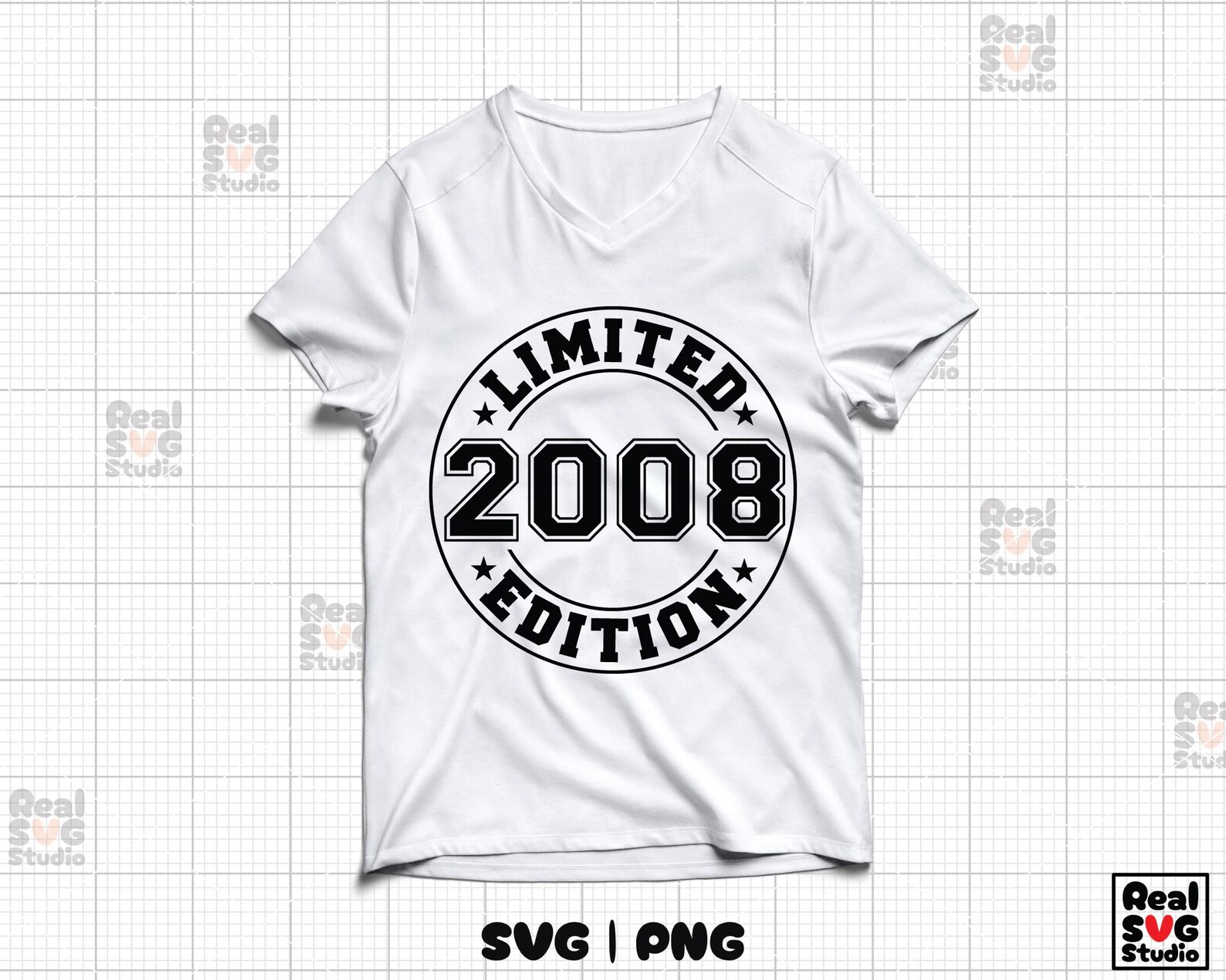 Limited Edition 2008 SVG, PNG Birthday Svg Est 2008 Shirt Svg Birthday ...