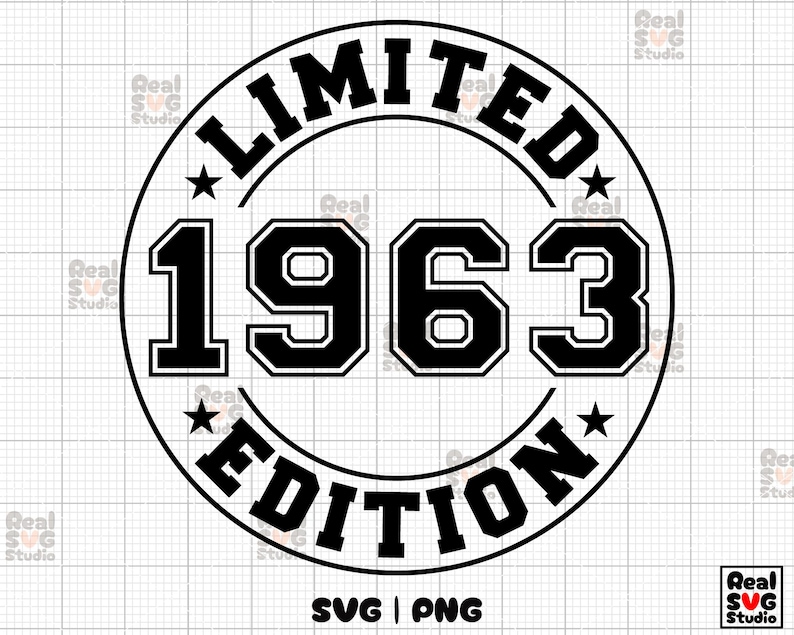 Limited Edition 1963 SVG PNG: 61st Birthday Cut Files - Etsy