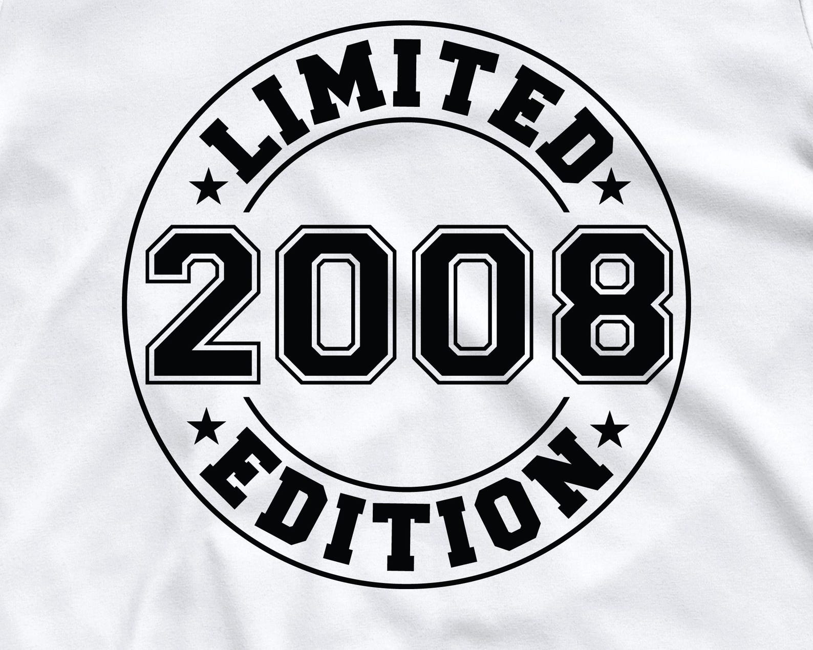 Limited Edition 2008 Birthday SVG PNG: Shirt Design Cut Files (digital ...